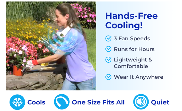 Arctic Air® Freedom™ - The Wearable Personal Air Cooler! Stay Cool ...