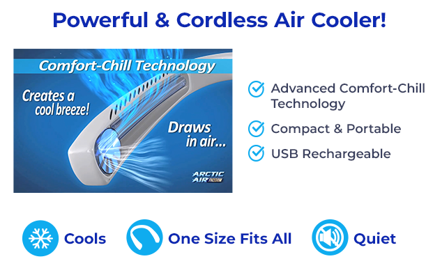 Arctic Air® Freedom™ - The Wearable Personal Air Cooler! Stay Cool ...